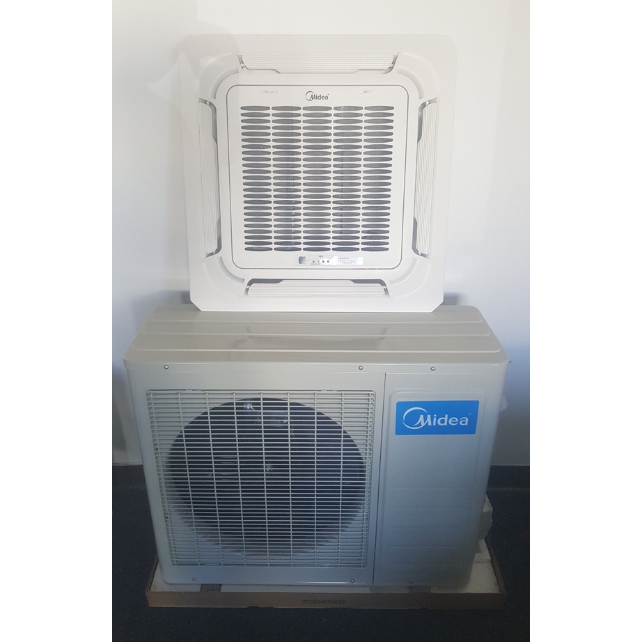 Midea Premier Hyper Series Ceiling Mount Ceiling Cassette Mini-Split ...