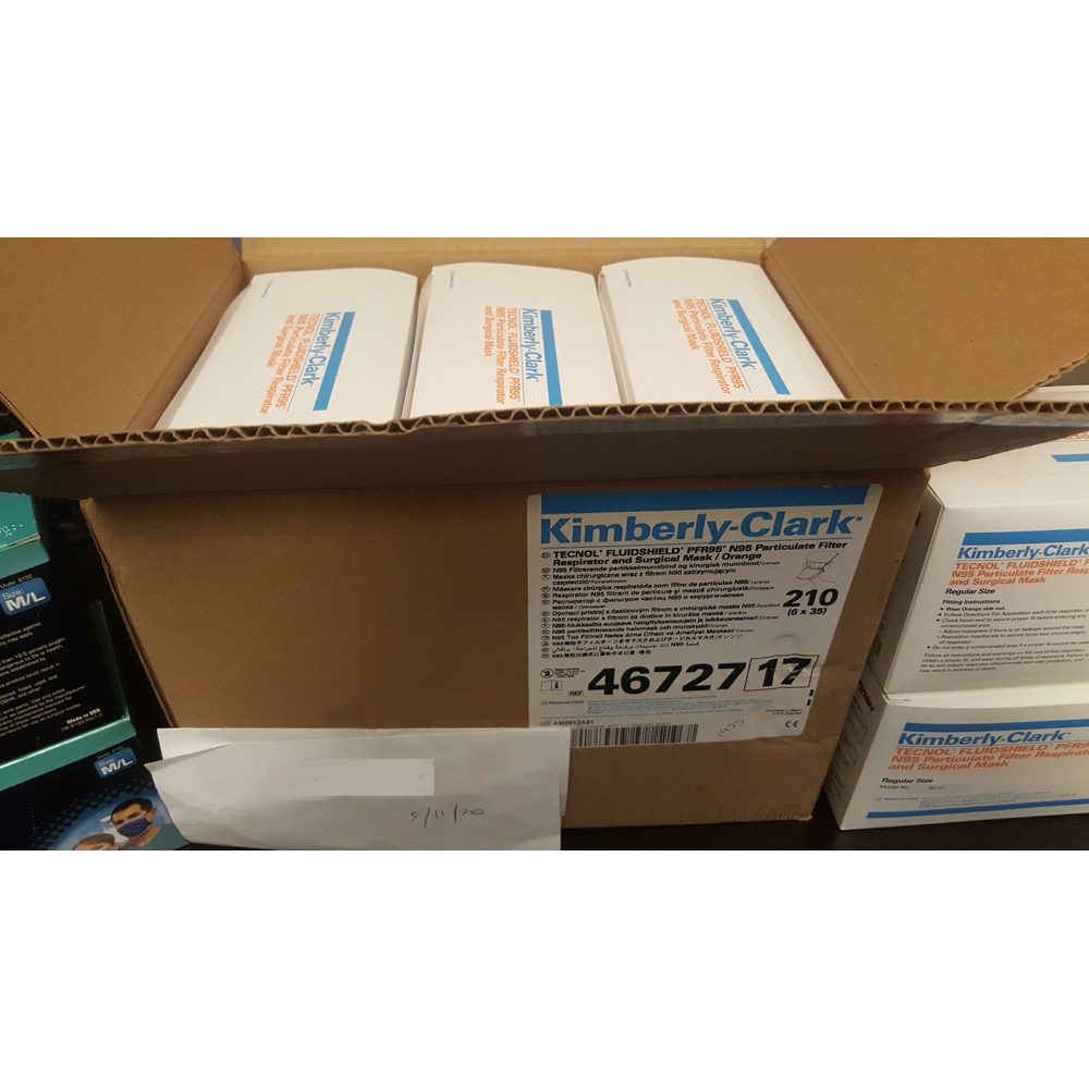 Kimberly-Clark N95 Fluidshield Respirator and Surgical Masks
