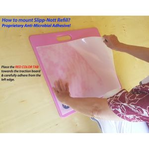 Slipp-Nott Pink Traction Mat with Anti-Microbial Adhesive